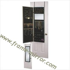 China wood hanging over the door mirrored cabinet,jewelry carbinet with mirror supplier