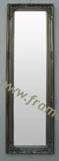 China popular design wooden wall mirror,solid wood floor standing mirror supplier