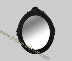 China black solid wooden oval wall mirror ,home decor mirror supplier