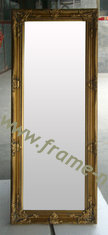 China solid wood floor standing mirror supplier