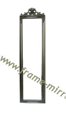 China wood standing floor mirror with crown,cheval mirror,wood dressing mirror supplier