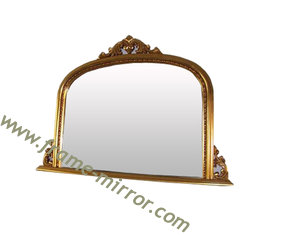 China ornate wooden framed decor wall mirror,Europe style mantel mirror supplier