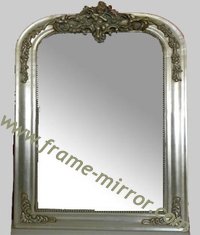 China antique silver arch classical wood mirror frame supplier