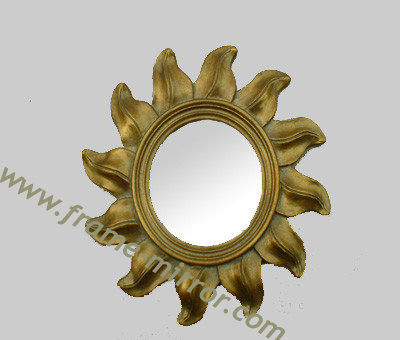 sun mirror,home decor,PU classical mirror frame supplier