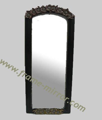 golden wood dressing mirror,Europe style Palace standing mirror supplier