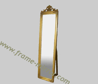wood standing floor mirror with crown,cheval mirror,wood dressing mirror supplier