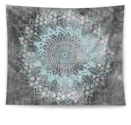 Bohemian Tapestry Elephant Star Mandala Tapestry Blue Tie Dye Star Design Indian Bedspread Twin Tapestry Hippie Wall Dec