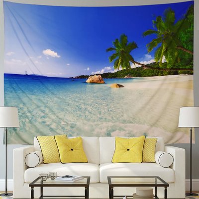 Ocean Beach Tapestry Wall Hanging Tropic Paradise Beach Wall Tapestry Coconut Tree Tapestry Hippie Bohemian Tapestry Pal