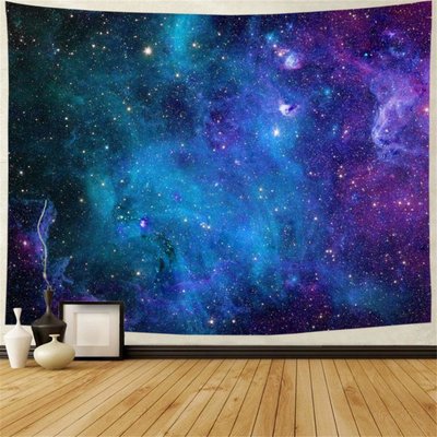 Galaxy Tapestry Blue Starry Sky Tapestry Universe Space Tapestry Wall Hanging Psychedelic Tapestry Mysterious Nebula Sta