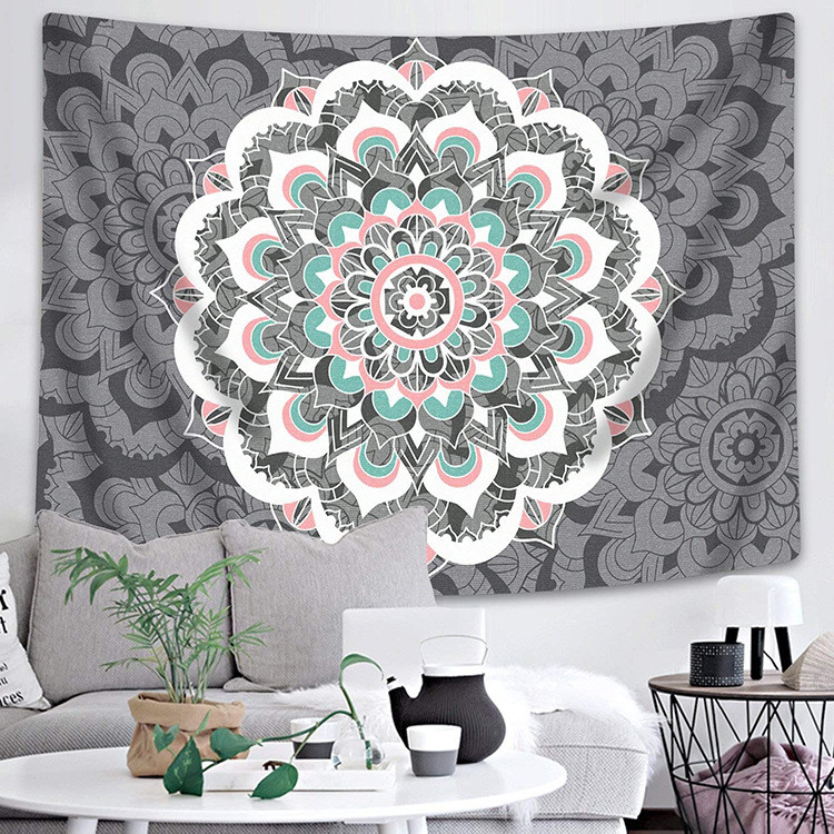 Bless International Indian Hippie Bohemian Psychedelic Peacock Mandala Wall Hanging Bedding Tapestry
