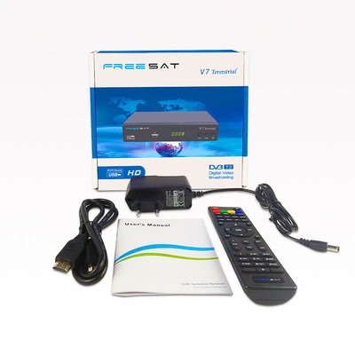FREESAT V7 Terrestrial DVB-T/T2 1080P Full HD satellite receiver support LCN