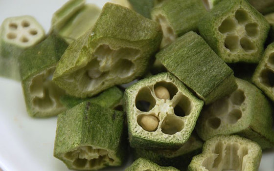 Delicious Healthy Freeze Dried Food Vegetable Okra Slices Bulk