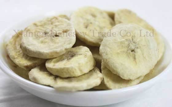 Natural Fruit Healthy Freeze Dried Food Banana 5mm - 7mm Sliced Crisp and Sweet