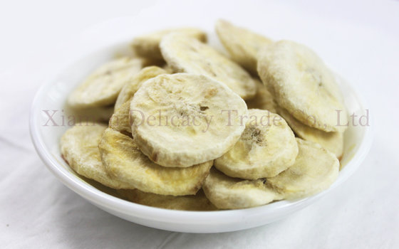 Safety Freeze Dried Fruit Snacks Freeze Drying Banana Slice for Desserts Making