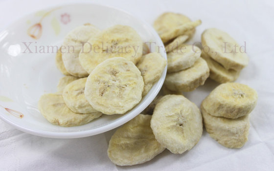 Safety Freeze Dried Fruit Snacks Freeze Drying Banana Slice for Desserts Making