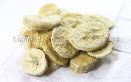 Safety Freeze Dried Fruit Snacks Freeze Drying Banana Slice for Desserts Making