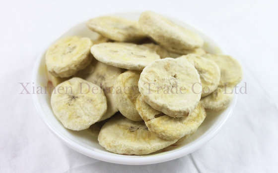 Safety Freeze Dried Fruit Snacks Freeze Drying Banana Slice for Desserts Making