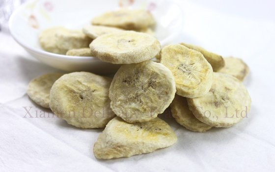 Freeze Dried Organic Bananas Slices Bulk as Healthy Fruit Snacks for Kids