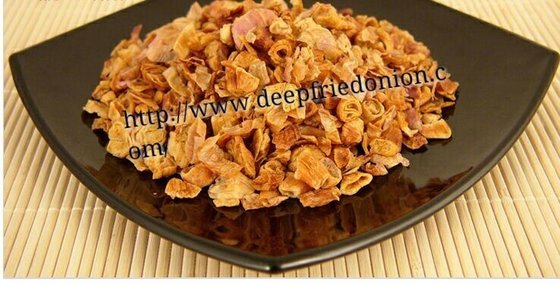 Palatable Brittle Deep Fried Onion , Golden Color Crispy Fried Onions