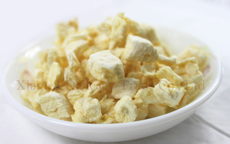 Healthy 8*8*8mm Freeze Dried Pineapple Dices Freeze Dried Fruits and Vegetables