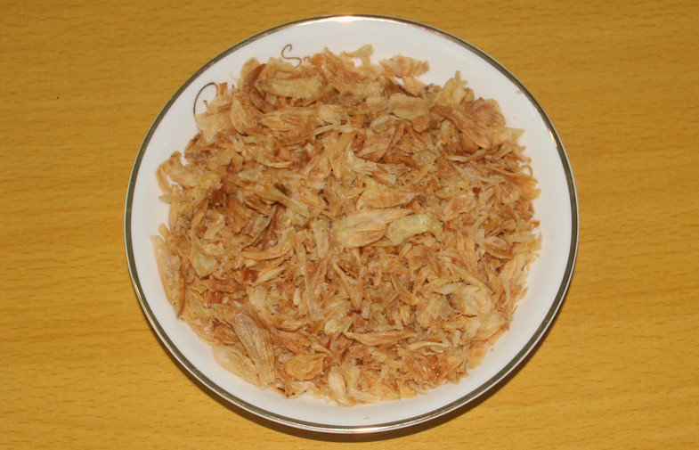 Delicious Brittle Deep Fried Onion , Golden Color Crispy Fried Onions