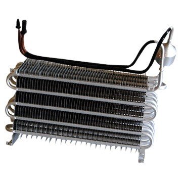 Slant Type Aluminum Finned Tube Condenser , Cooler / Refrigerator Condenser