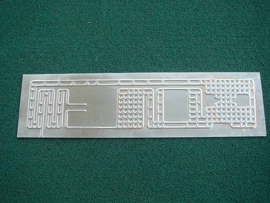 Roll Bond Type Fridge Evaporator Plate , Aluminum Heat Exchanger Commercial Fridge Parts