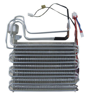 Slant Type Aluminum Finned Tube Condenser , Cooler / Refrigerator Condenser