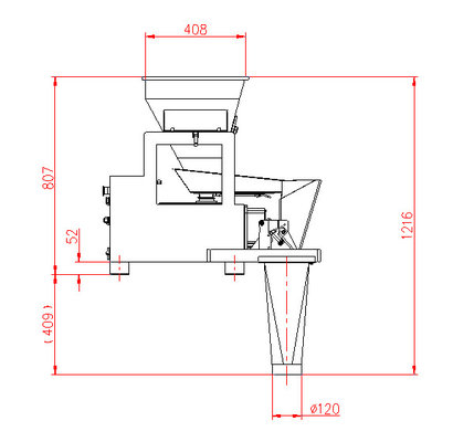 2 head particulate food chickpeas litter fine particles bag feeding and packaging machine
