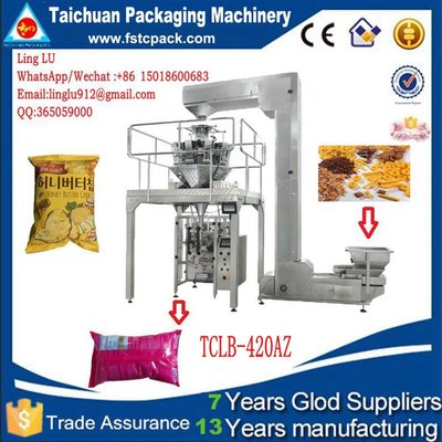 Automatic machine for packaging suitable 1-5kg all granular,almondsSuch as puffed food, opcorn, seeds and oatmeal etc.