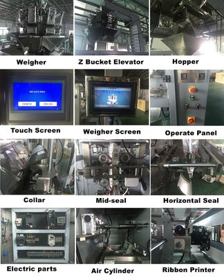 Automatic machine for packaging suitable 1-5kg all granular,almondsSuch as puffed food, opcorn, seeds and oatmeal etc.