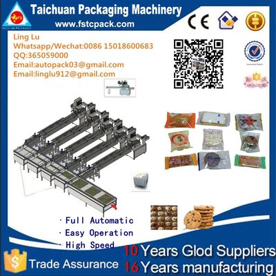 Automatic Horizontal cookies/bread/cake/rice fong/biscuits/sandwich/chocolate Packing Machine
