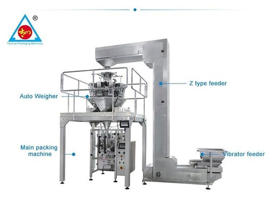 4 head of electronic weight grain sugar coffee bean,rice ,sachet,snack,salt packaging machine