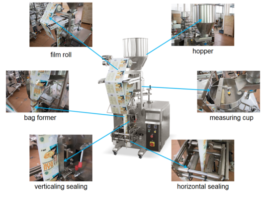 China factory price cashew nut dry fruits packaging machine volumetric cup dosing machine pouch grain packaging