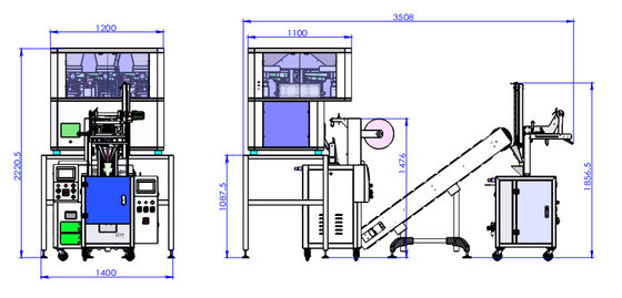 Automatic Tea-Sachet Round Bag Teabag Leaf Tea Pouch Sachet Filling Packing Machine for teabag