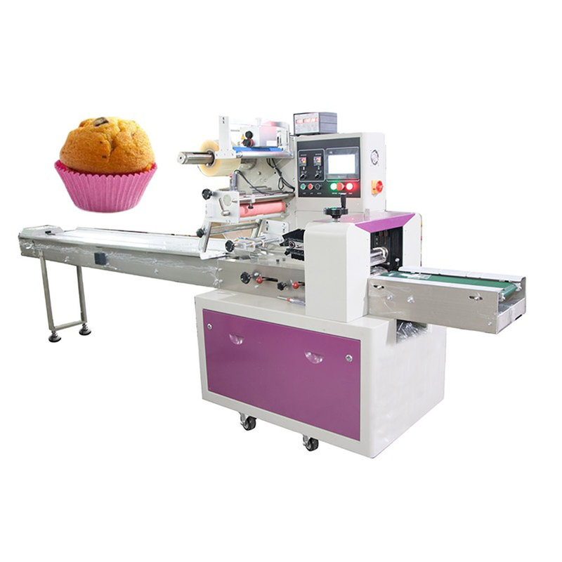 Automatic Horizontal Packaging Machine food packing machine for bread hamburger cake biscuits