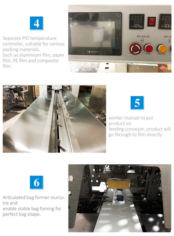 Automatic horizontal plastic film bags heat sealing machine continuous band sealer machine