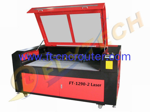 Factory price 1290 Double Head Laser Cutting Machine with 100w reci laser tube