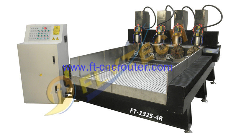 Hot sale 4 axis stone CNC Router machine with four independent head 4 rotary axis