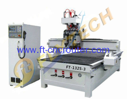 Hot sale 3 pneumatic cylinder woodworking CNC Router with three head air coolen spindle