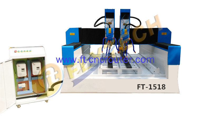 New 1518-2 Granite marble engravin machine CNC Router machine with dual head factory price