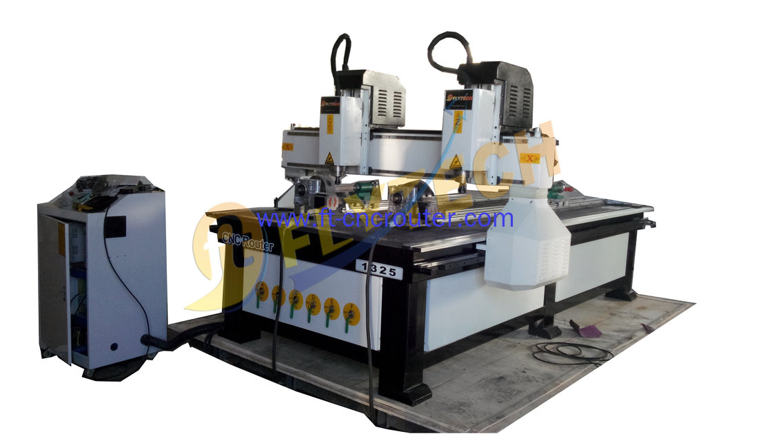 Multihead cylinder woodworking machine with double rotary axis two heads on sales