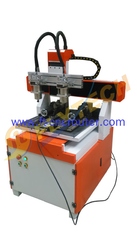 New arrival small 4 axis CNC Router machine with double head double rotary axis hot sale