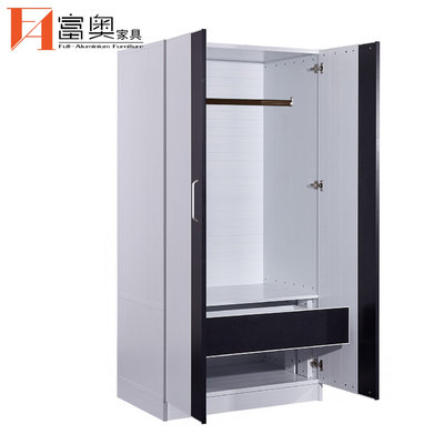 Simple Metal Clothing Armoire Bedroom Furniture All Aluminium Wardrobe