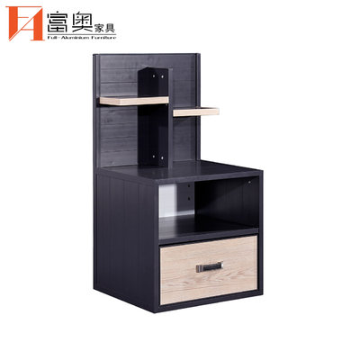 Modern All Aluminum Bedroom Furniture Bedside Table Nightstands