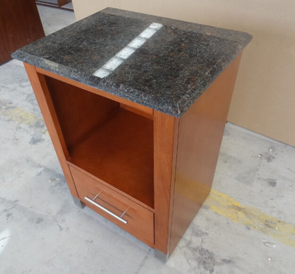 Wooden hotel furniture stone top  night stand/bed side table NT-0003