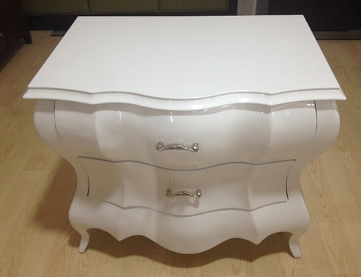Wooden 5-star hotel furniture stone top night stand/bed side table NT-0011