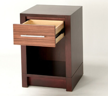 Wooden 5-star hotel furniture stone top night stand/bed side table NT-0014