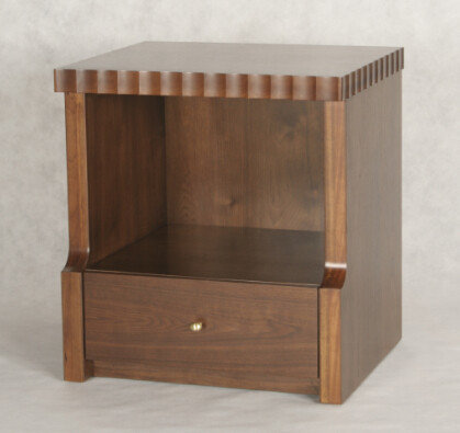 Wooden 5-star hotel furniture stone top night stand/bed side table NT-0016