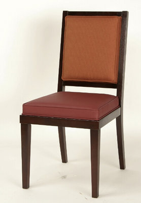 wooden frame fabric/PU dining chair DC-0001